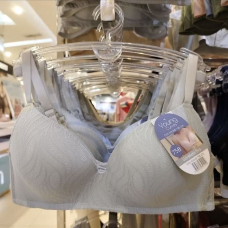 Jual YOUNG CURVES BRA RENDA HALUS TANPA KAWAT CUP B FULLCUP (C03-10356 ...