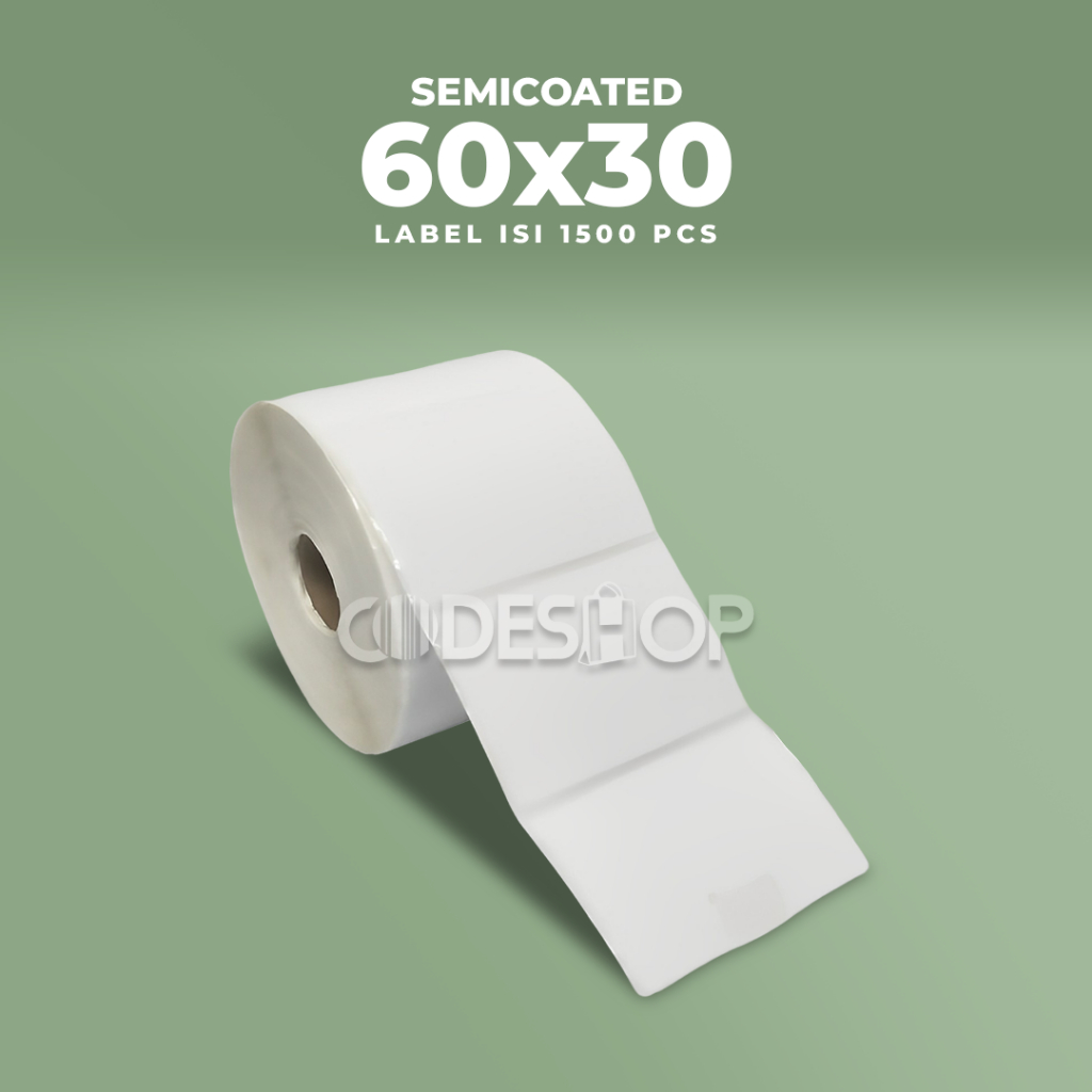 Jual Label Sticker Barcode Semicoated 60x30mm 60 x 30mm 1 Line | Shopee ...