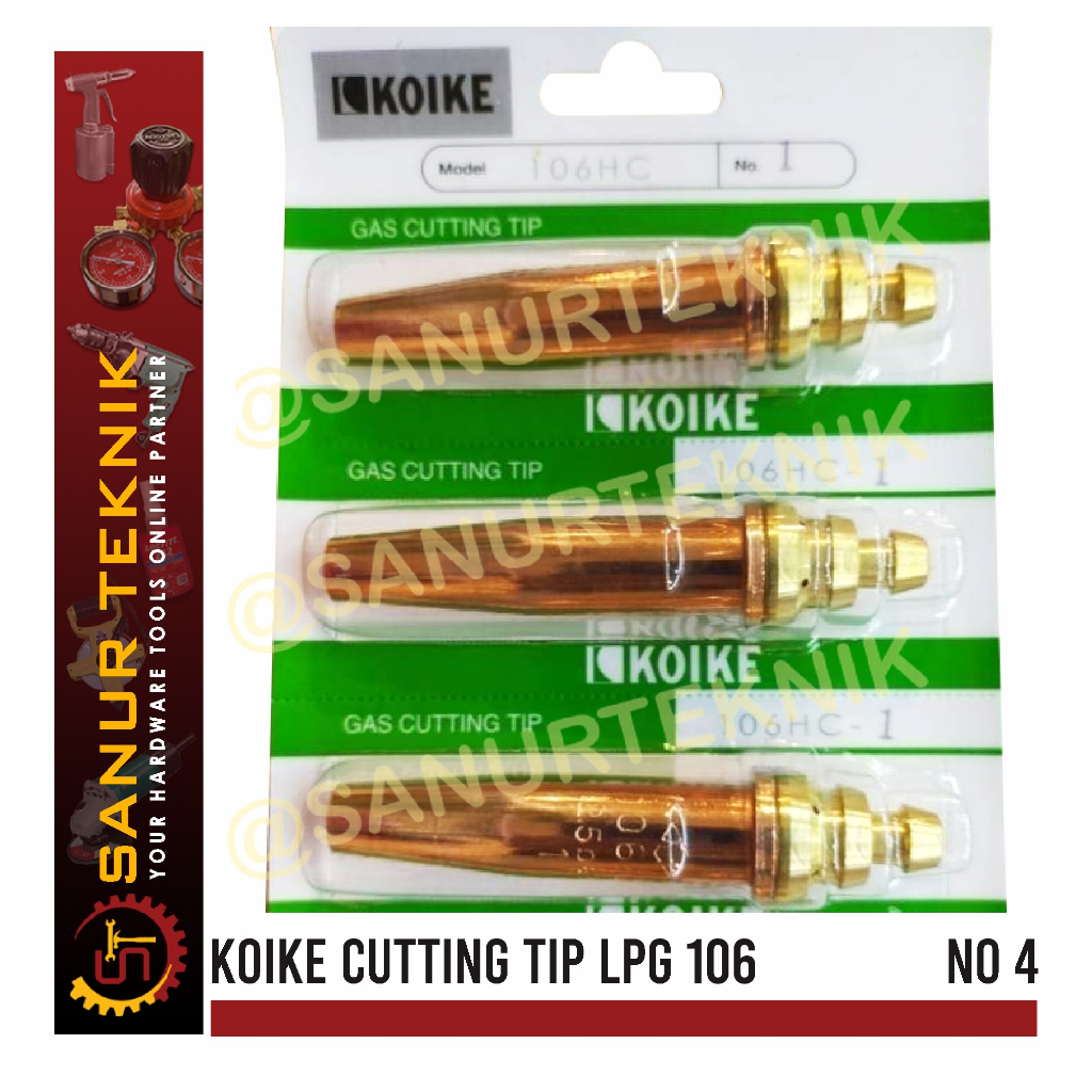 Jual KOIKE Cutting Tip LPG / Mata Blander Las Potong No 4 LPG 106 ...