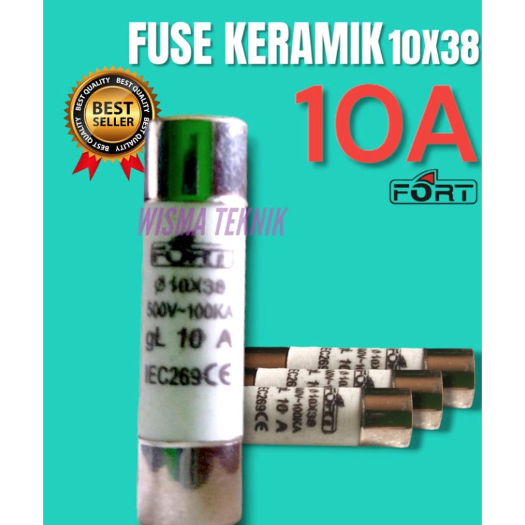 Jual Produk Terbaik Fuse Sekring Sekering Keramik 10 A Fort Size Dia 10 ...