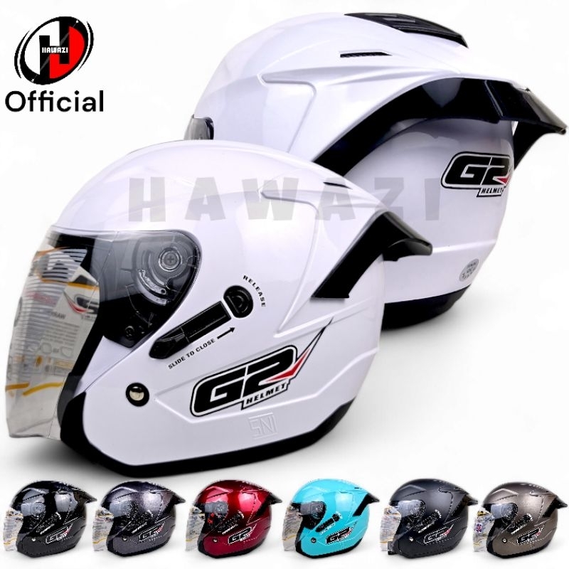 Jual HELM HALF FACE G2 OPTIMAX SOLID PAKET SPOILER | HELM MODEL INK ...