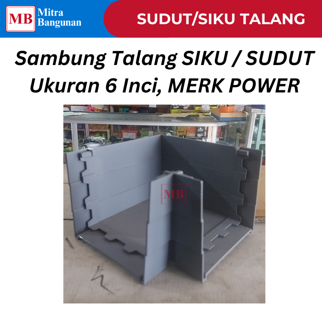 Jual POWER SAMBUNGAN SIKU / SUDUT TALANG AIR KOTAK PVC 6 INCI TEBAL ...