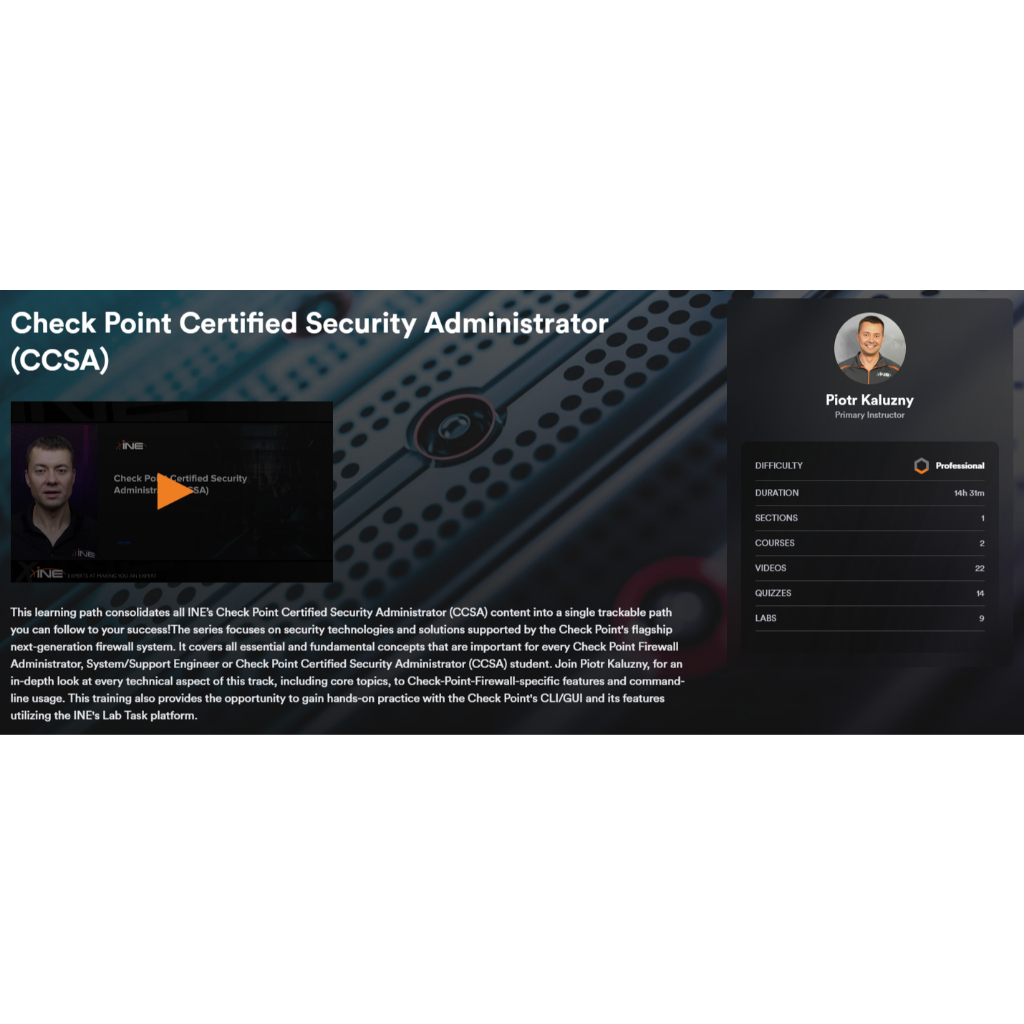 Jual INE - Check Point Certified Security Administrator (CCSA) | Shopee ...