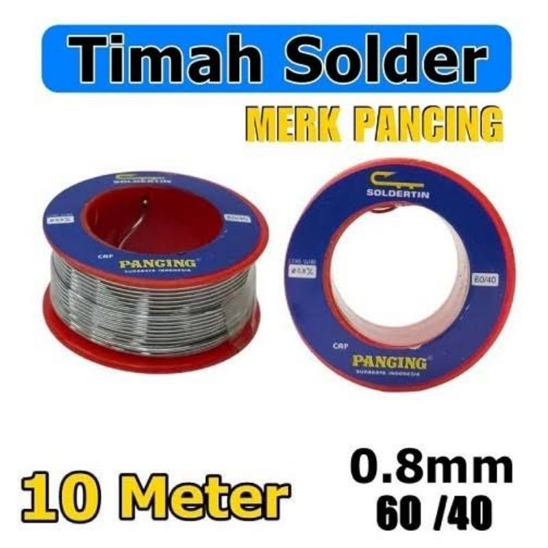 Jual Timah Solder Merk Pancing 10 Meter 0.8mm soldertin Roll kecil Original | Shopee Indonesia