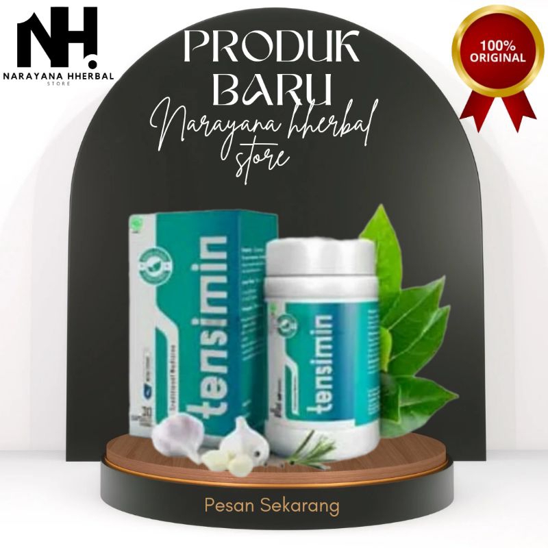 Jual TENSIMIN Obat Herbal Hipertensi Darah Tinggi Jantung Strok Asam ...