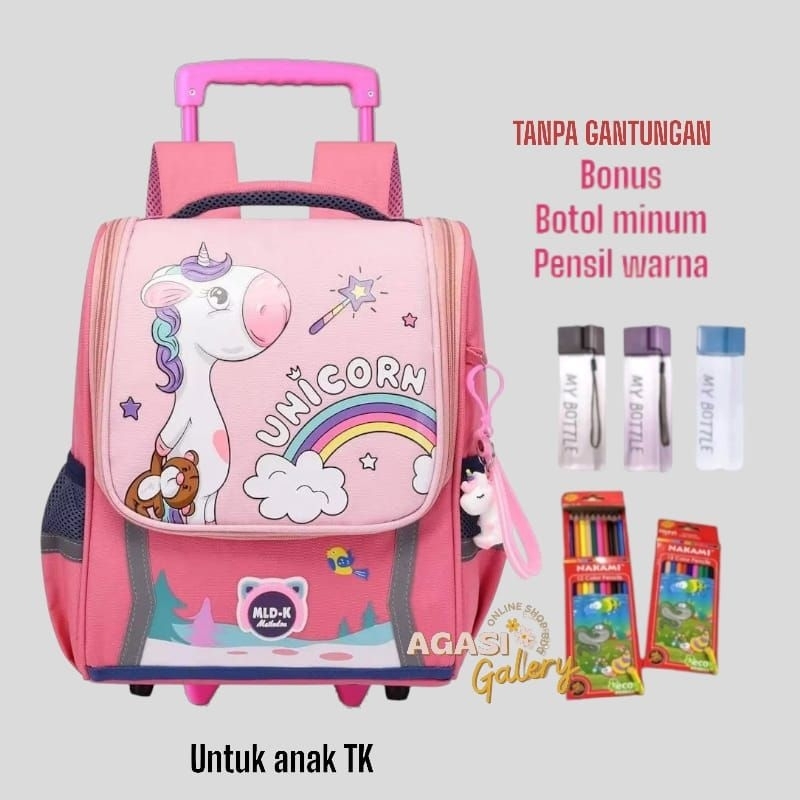 Jual tas troli anak perempuan TK motif unicorn - tas ransel unicorn anak cewek TK PAUD | Shopee ...