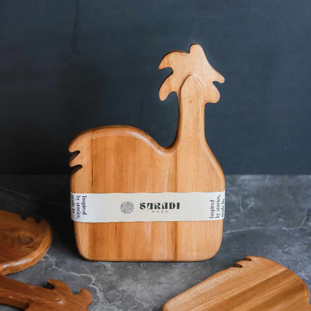 Jual Suradi Talenan Model Ayam Kayu Jati/ Wooden Cutting board | Shopee ...