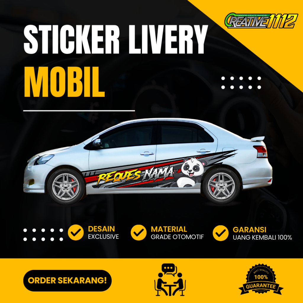 Jual EXCLUSIVE! LIVERY MOBIL TOYOTA VIOS KEREN MERAH HITAM SILVER ...