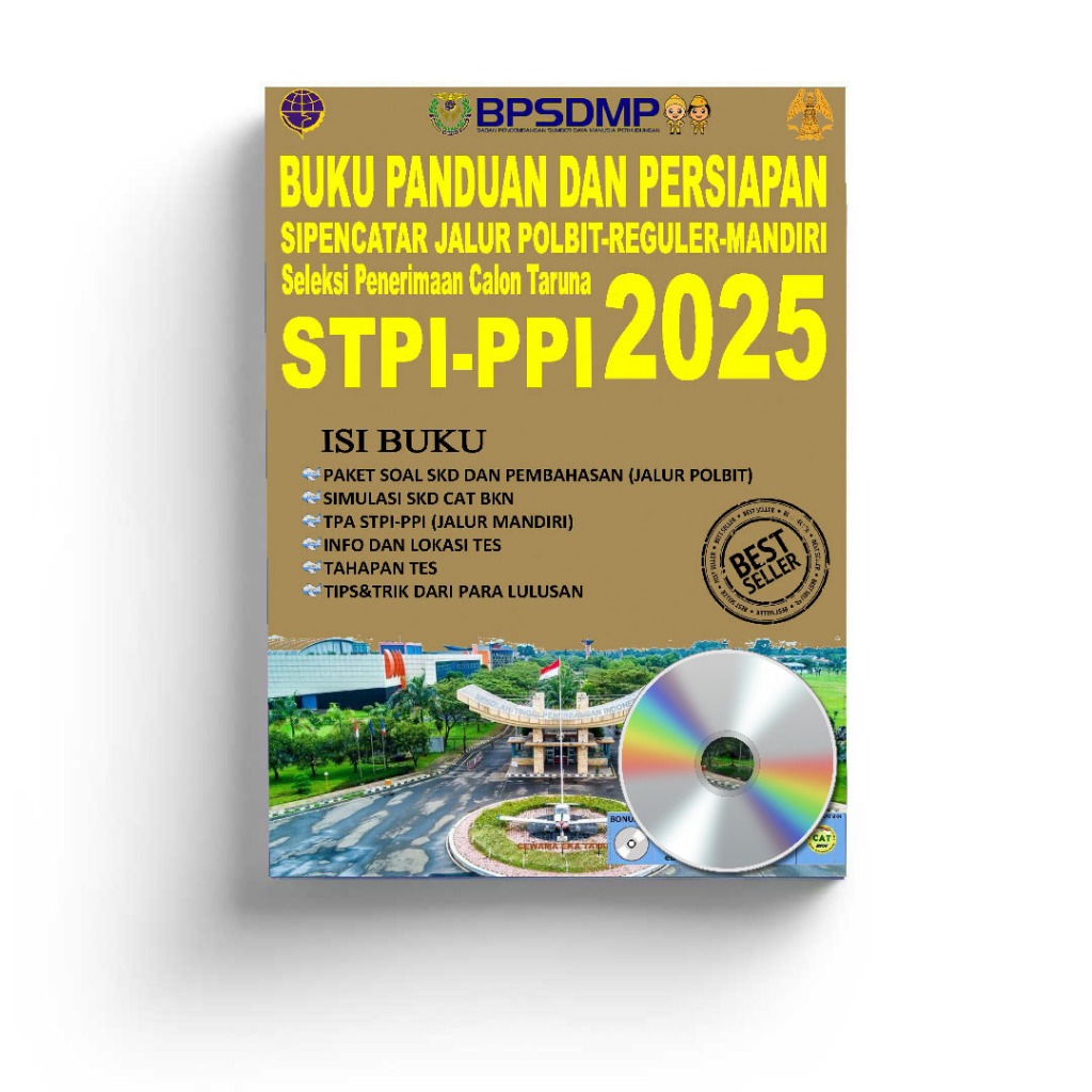 Jual BUKU PERSIAPAN MASUK STPI PPI CURUG PENERBANGAN 2025 PLUS CD PPIC ...