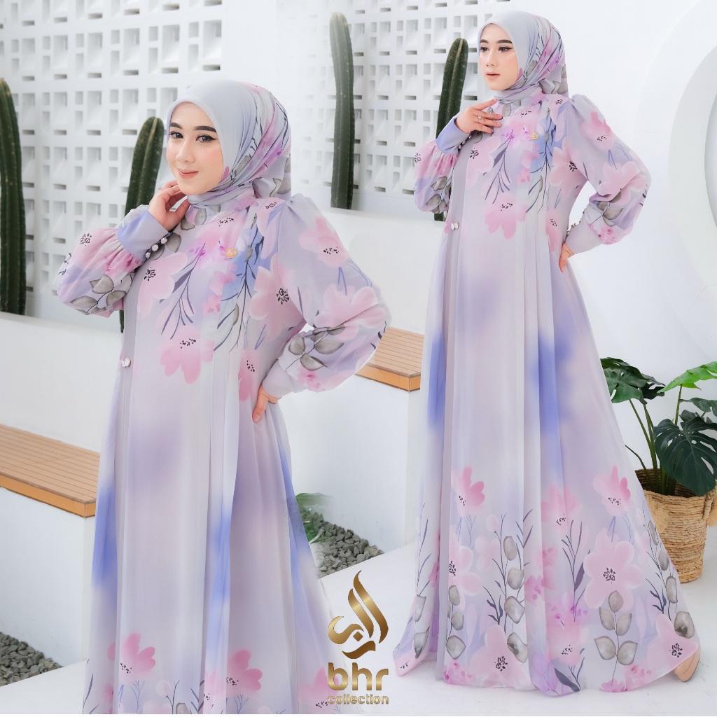 Jual BHR collection Gamis Dress Sheena Set Hijab Muslim | Shopee Indonesia