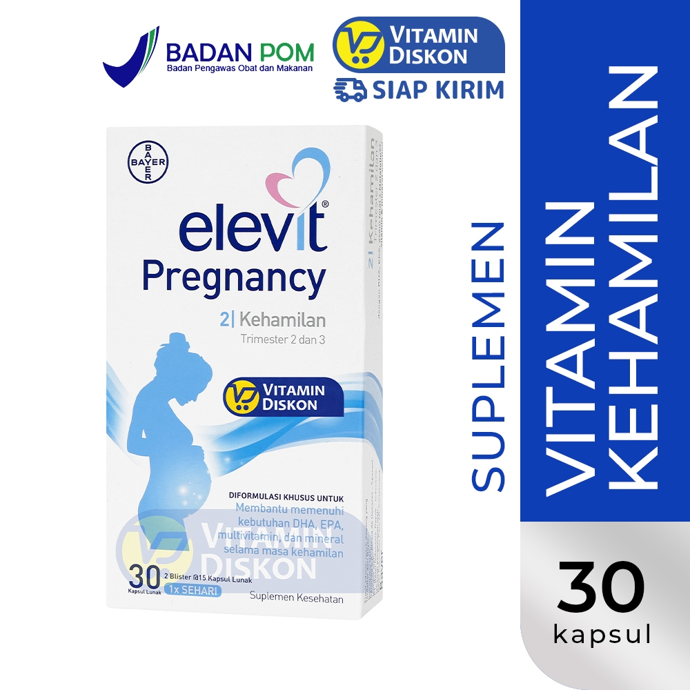 Jual ELEVIT PREGNANCY 30 KAPSUL LUNAK | Suplemen Kehamilan Trimester 2 ...