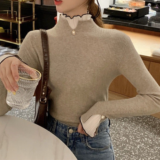 Jual [TTEUDA] Korean Dress Vintage Turtleneck Drakor Drama Korea Xi | Korean Top Mewah Elegan ...