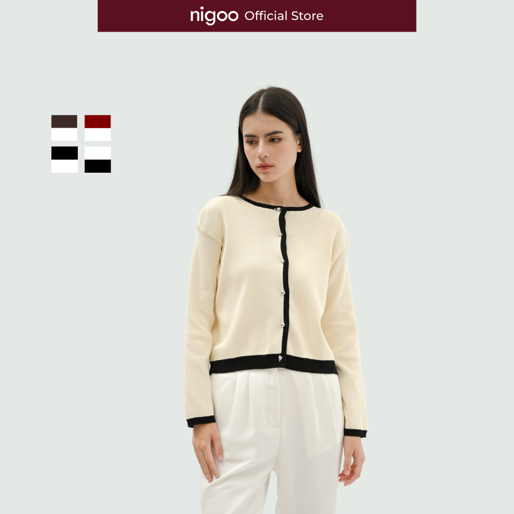 Jual NIGOO Yera Cardigan Knitwear Outer Wanita | Shopee Indonesia