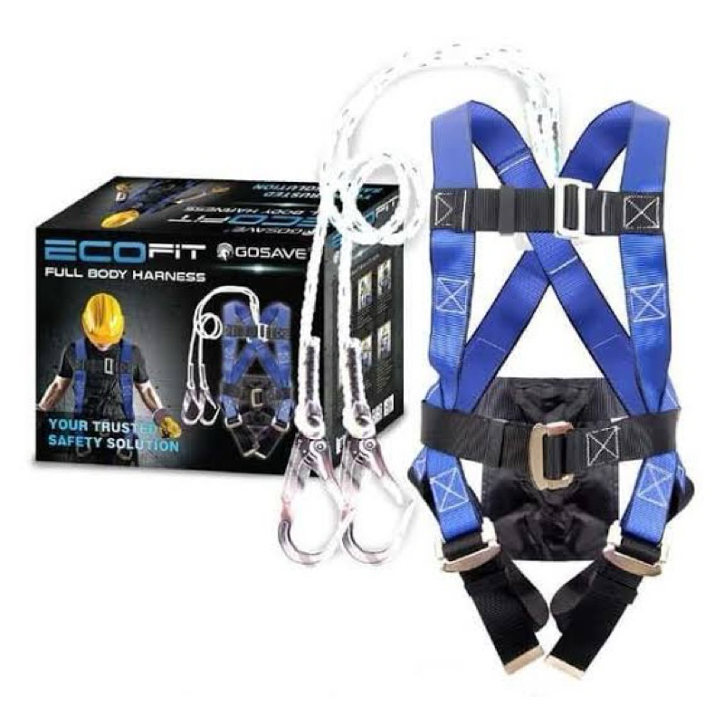 Jual Full Body Harness Double Big Hook Ecofit plus Tali Dada Safety ...