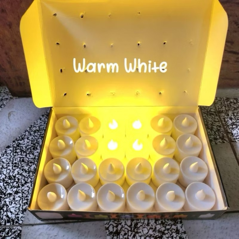 Jual LILIN LED WARM WHITE (1 DOS = ISI 24 PCS ) | Shopee Indonesia