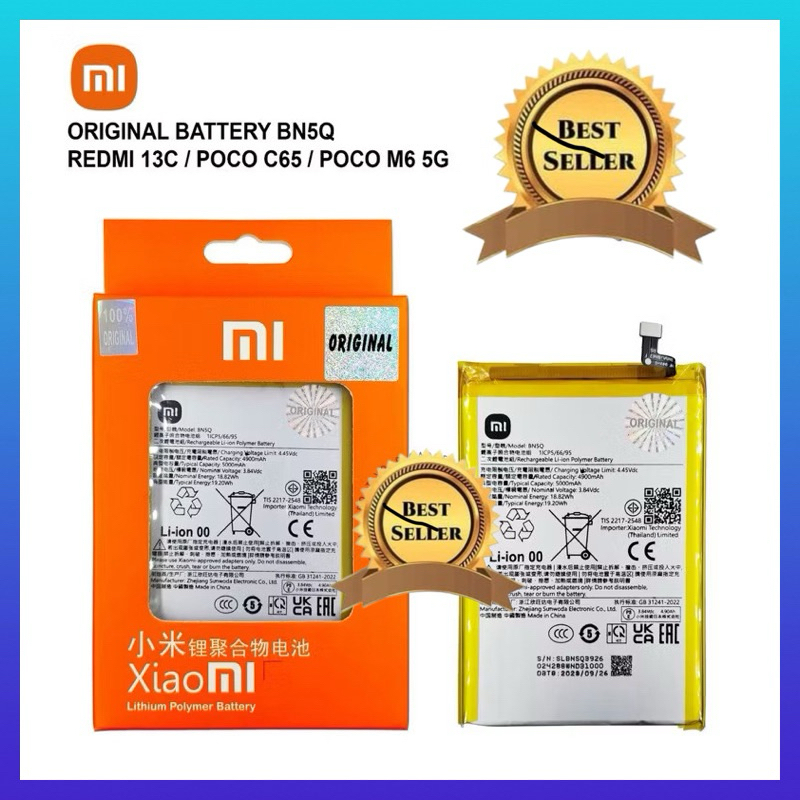 Jual Baterai Batre Xiaomi REDMI 13C / POCO C65 / POCO M6 5G BN 5Q BN5Q ...
