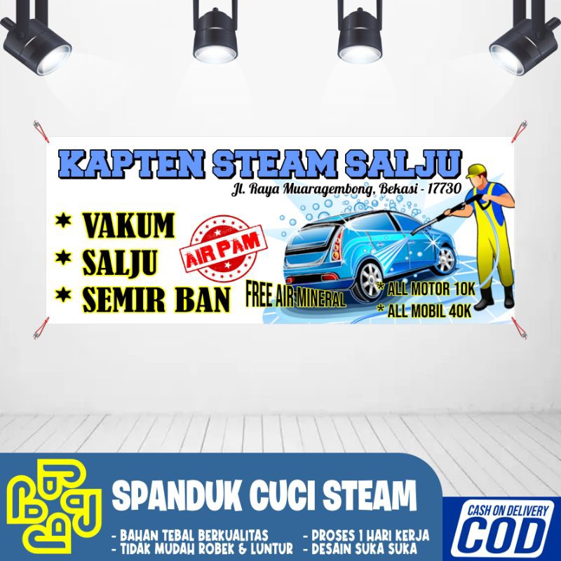 Jual Paket banner spanduk backdrop cuci motor dan mobil bisa COD bayar ...