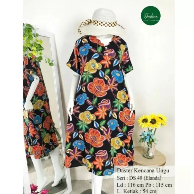 Jual DASTER 40 PRINT KERAH OMBAK KENCANA UNGU LEBEL BIRU | Shopee Indonesia