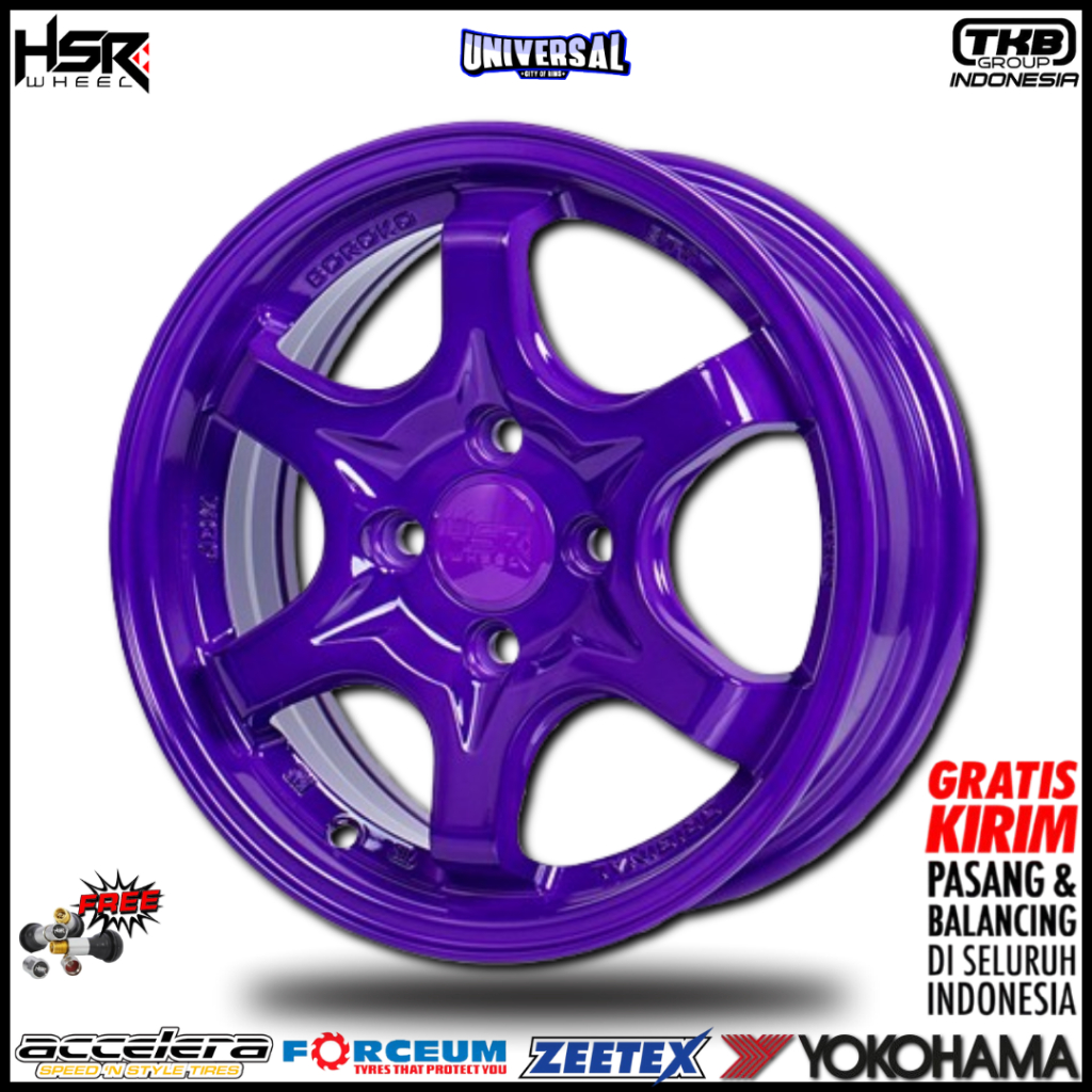 Jual Velg Original HSR tipe TOKYO R14X6 H4X100 ET35 SMGModel Te37 Untuk Brio Jazz Sigra Agya ...