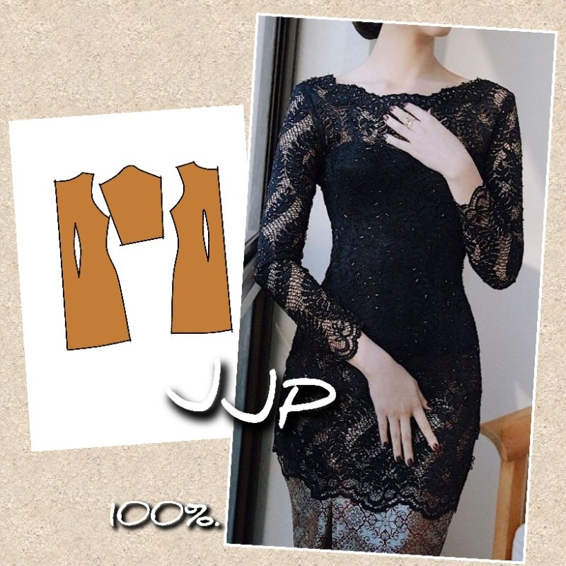 Jual pola instan leher Sabrina warna hitam JJP | Shopee Indonesia