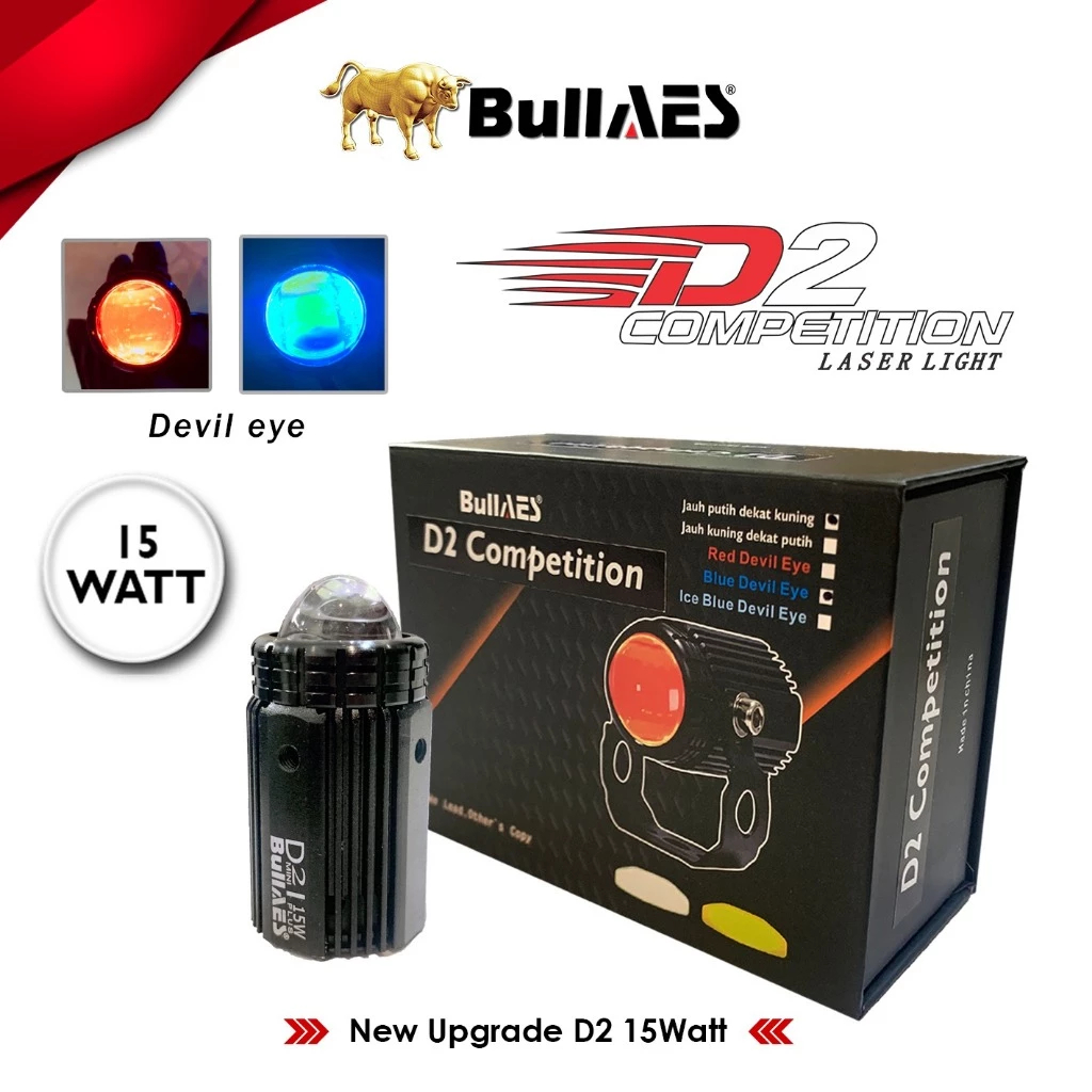 Jual Lampu Tembak Laser Bullaes D2 Competition 15 Watt Devil Eye New ...