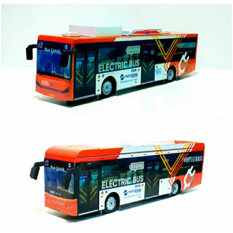 Jual Miniatur Bus Transjakarta Electric Bus SAG Golden Dragon dan Sky ...