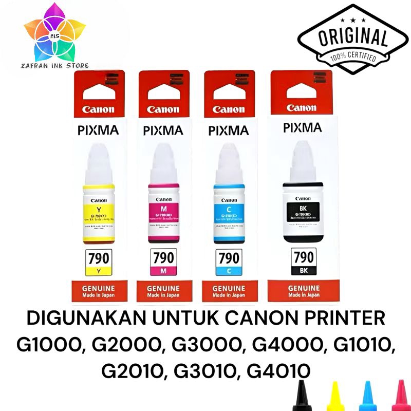Jual Tinta Canon PIXMA GL-790 ORIGINAL Black Colour G1010/G2010/G3010 ...