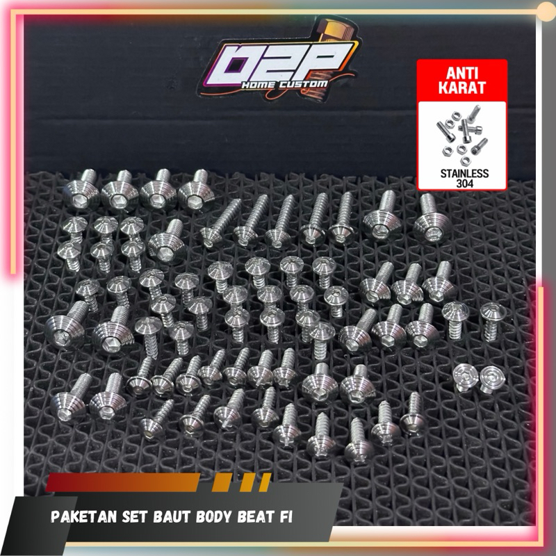 Jual baut body set beat fi stainless custom titanium handmade | Shopee ...