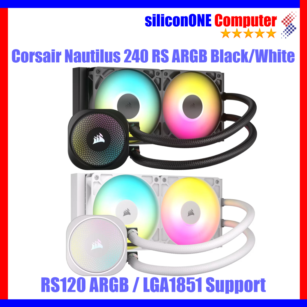 Jual CORSAIR NAUTILUS 240 RS ARGB - - 240mm AIO Liquid CPU Cooler 240RS ...