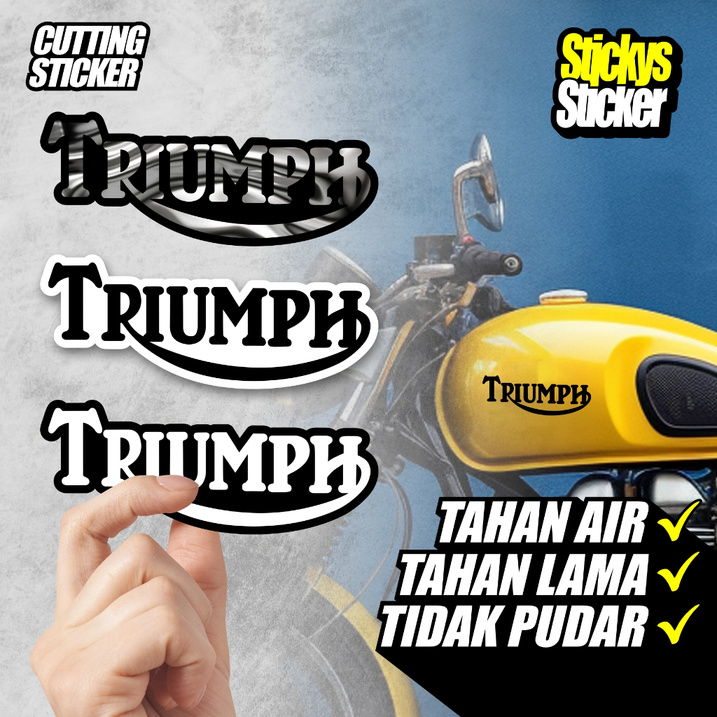 Jual Sticker logo Triumph cutting sticker Triumph 5 pilihan warna dan ...