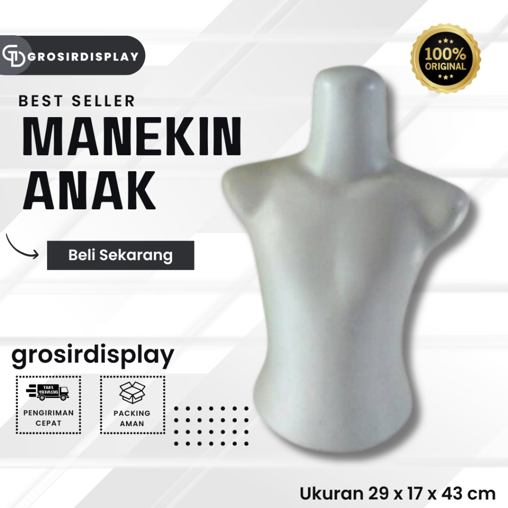 Jual Patung Manekin Torso Setelan Setengah Badan Anak Pajangan Toko ...