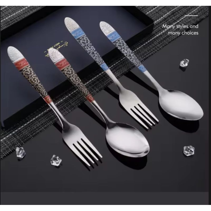 Jual Sendok Batik | Garpu Batik | Sendok Motif Batik | Garpu Motif ...