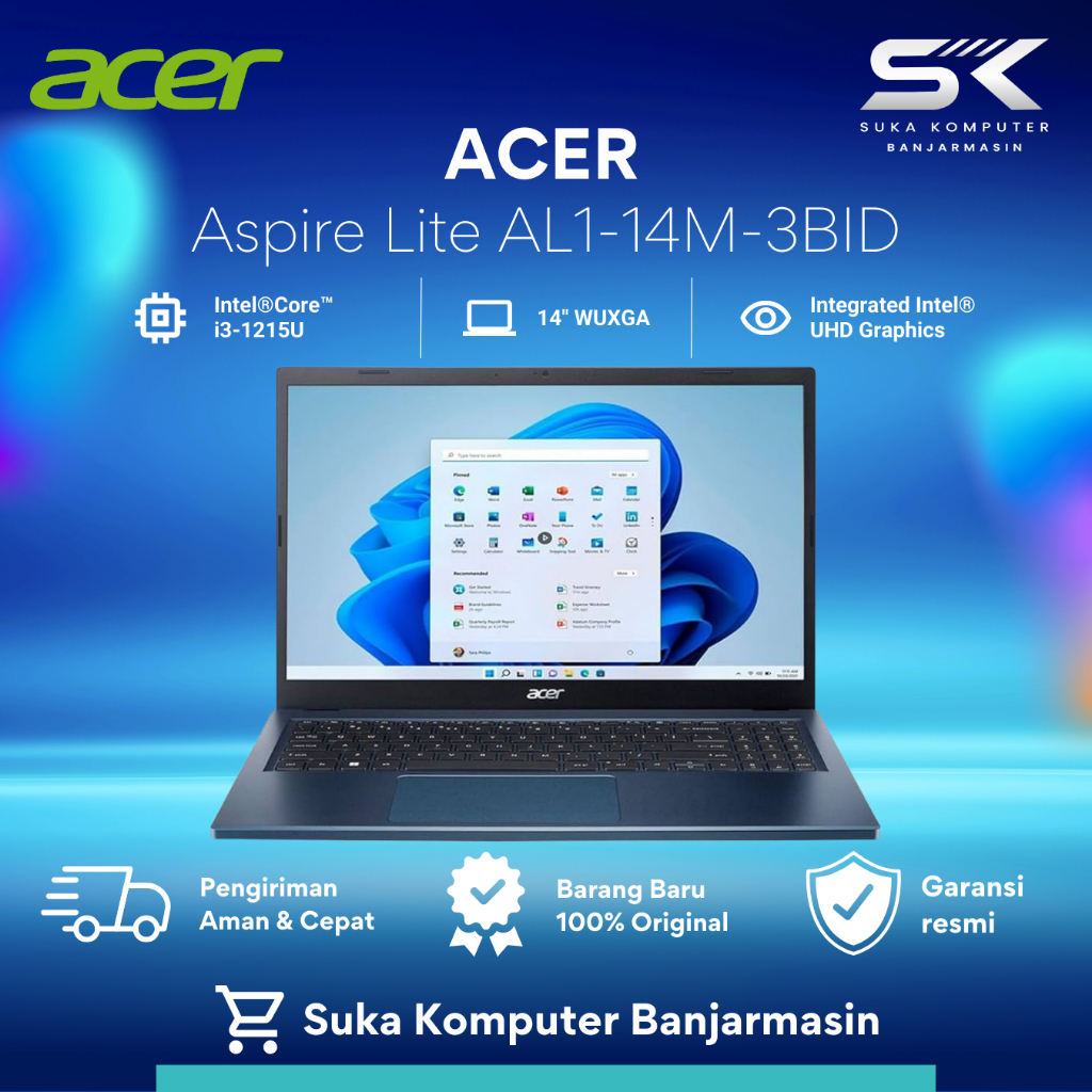 Jual Acer Aspire Lite AL1-14M-3CID/3NID /Core i3-1215U/8GB/512GB SSD ...