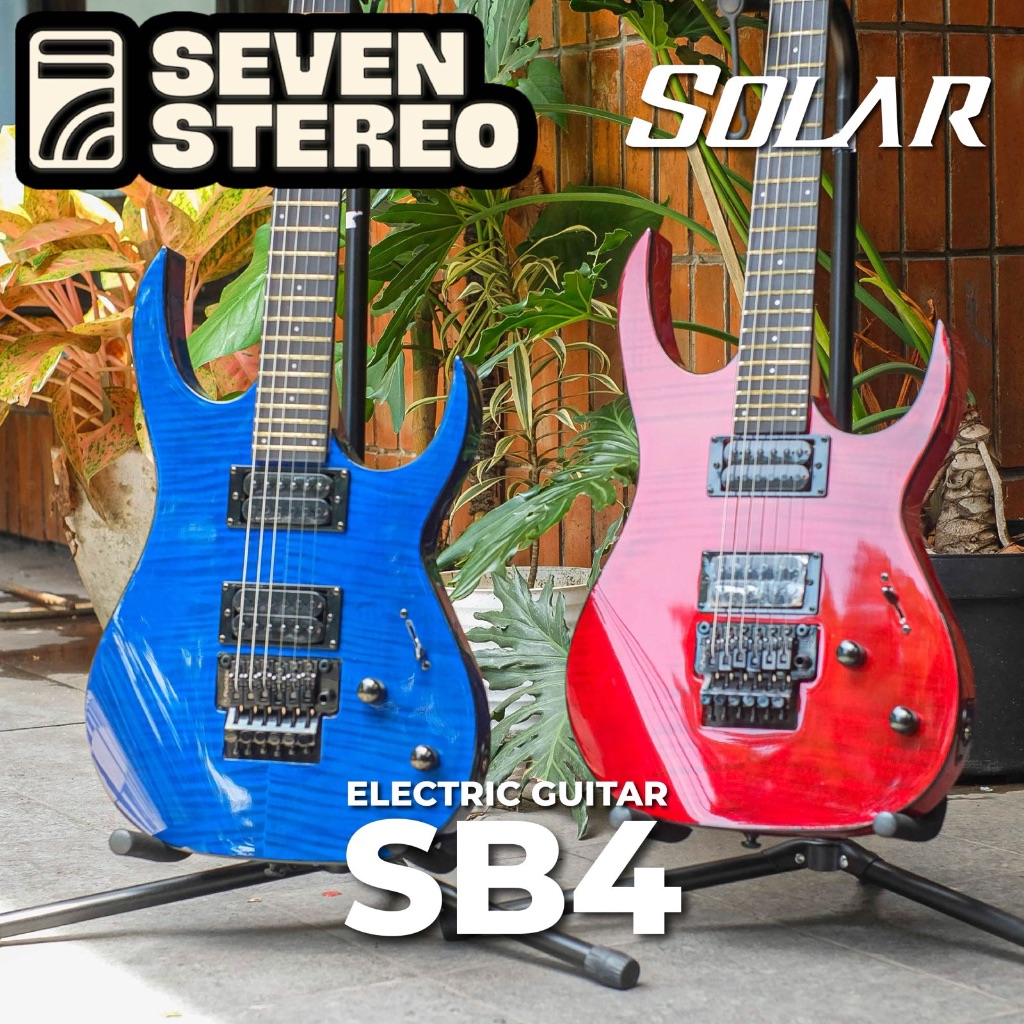 Jual SOLAR SB4 6FRFBL-E Flame Electric Guitar S By Solar Ola Englund ...