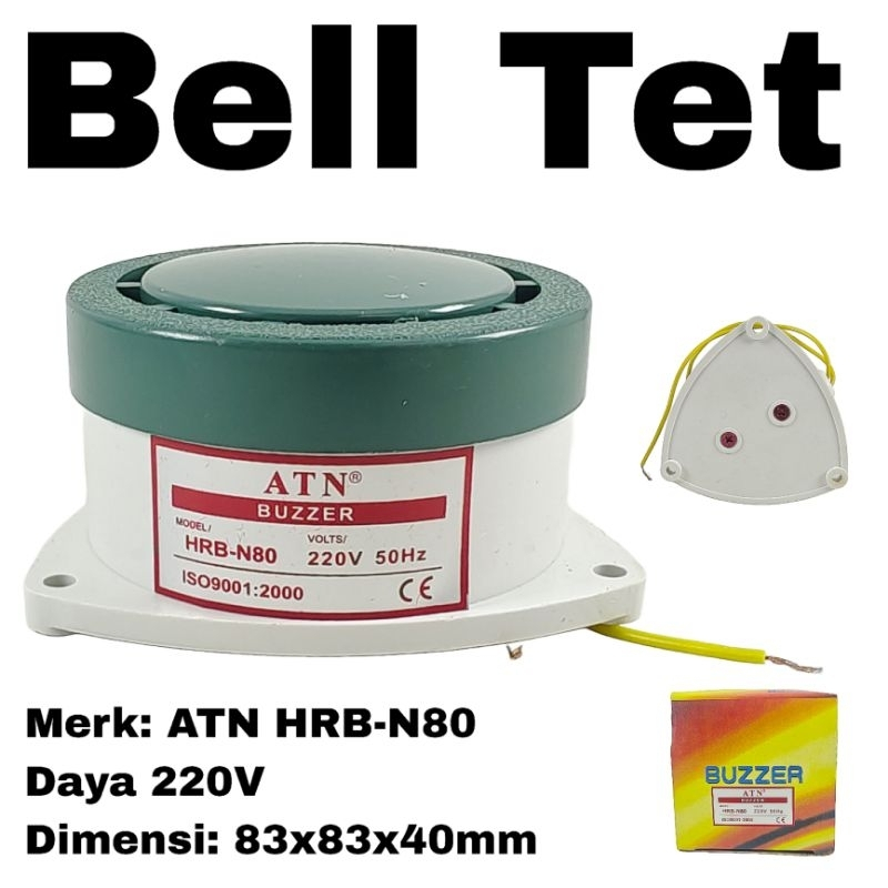 Jual Bel Tet Bell Listrik 220v Buzzer ATN Alarm Sekolah Bel Istirahat ...