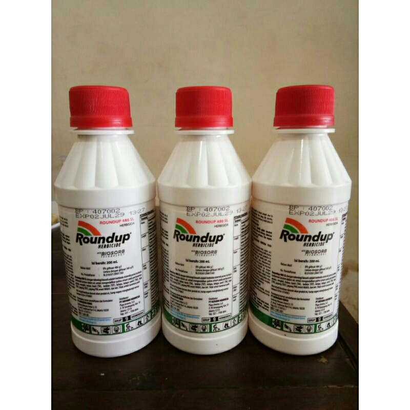 Jual ROUNDUP 486SL HERBISIDA OBAT PEMBASMI RUMPUT LIAR & GULMA 200 ML ...