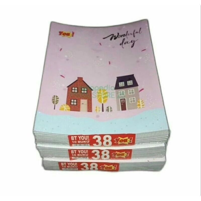 Jual Buku Tulis YOU! 38 lembar / Buku Tulis Garis (1 PAK isi 10 PCS ...