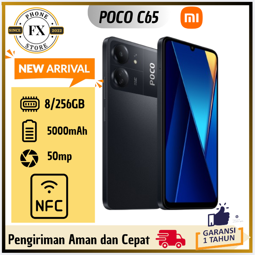 Jual BIG PROMO 3.3 SmartPhone POCO C65 RAM 8/256GB FAST CHARGER/ SUPPORT NFC ( BERGARANSI 1 ...