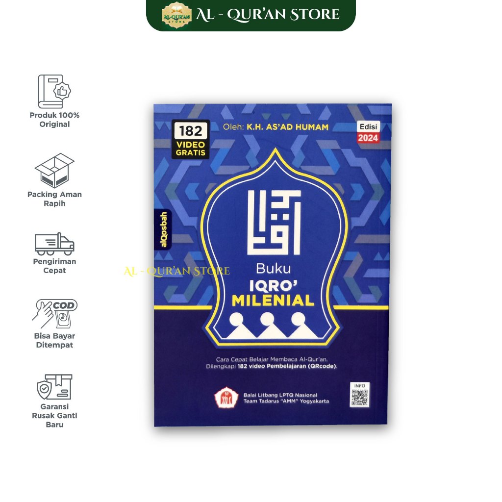 Jual Buku IQRO QRCode Edisi Milenial 2024 Cara Cepat Belajar Membaca Al ...