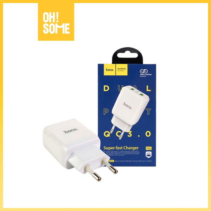 Jual OHSOME HOCO Adaptor Kepala Charger Travel Fast Charging QC30 2Port ...