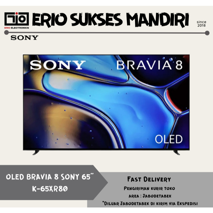 Jual SONY BRAVIA 8 K-65XR80 / XR80 OLED 4K UHD HDR Google TV 65 Inch ...