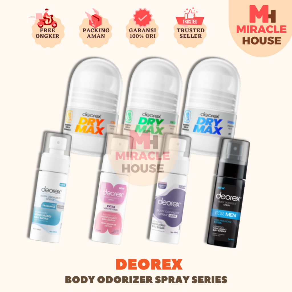 Jual Miracle House Deorex Body Odorizer Deodoran Deodorant Musk Extra ...