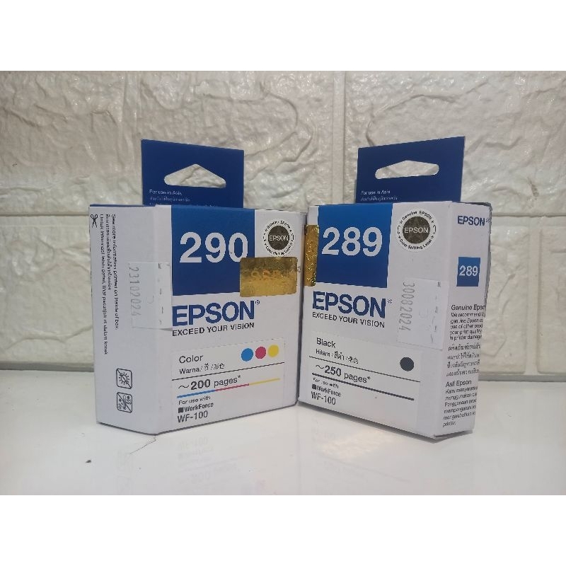 Jual Tinta Catridge Epson 289 Black + 290 Colour Original ( 1 Paket ...