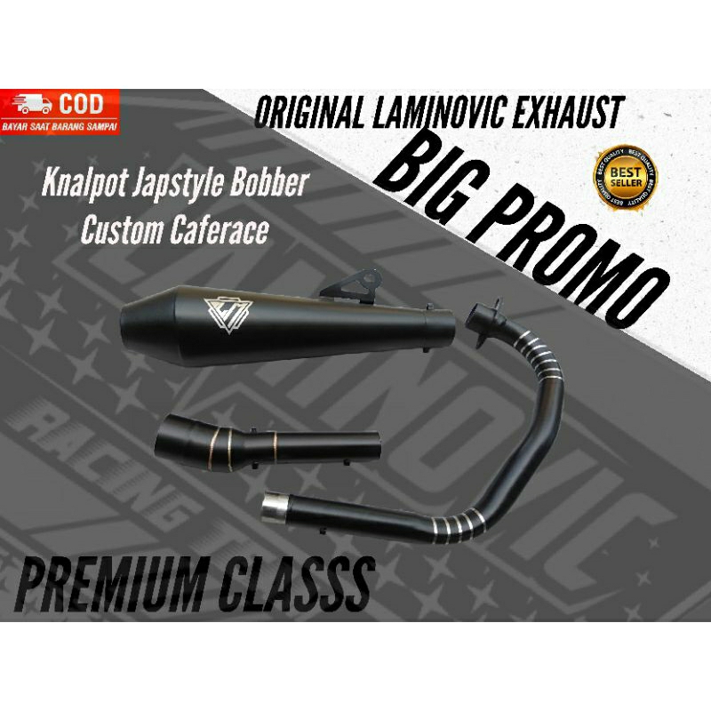 Jual Knalpot Japstyle GL Pro GL Max GL 100 Full System Custom Caferace ...