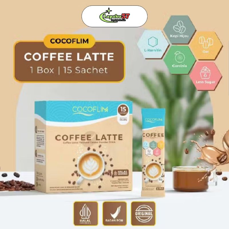 Jual Cocoflim Coffee Latte 1 Box Isi 15 Sachet | Kopi Premium Rendah ...