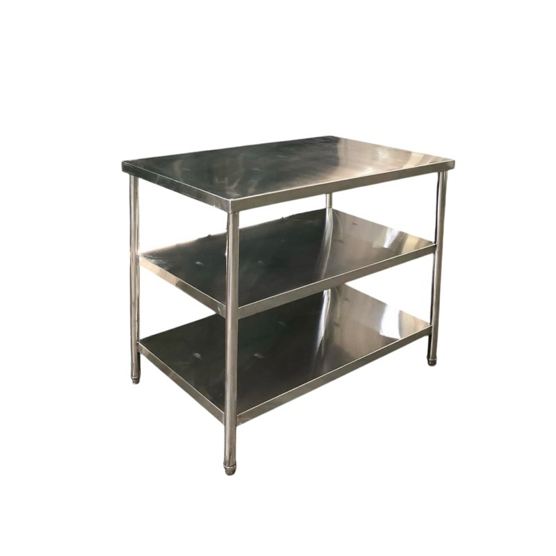 Jual Meja Stainless Steel Meja Awet Tahan Merja Kerja dengan 2 Rak ...