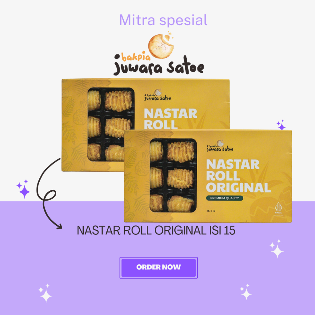Jual NASTAR ROLL isi 15 Oleh-Oleh Khas Jogja - Nastar Juwara Satoe ...