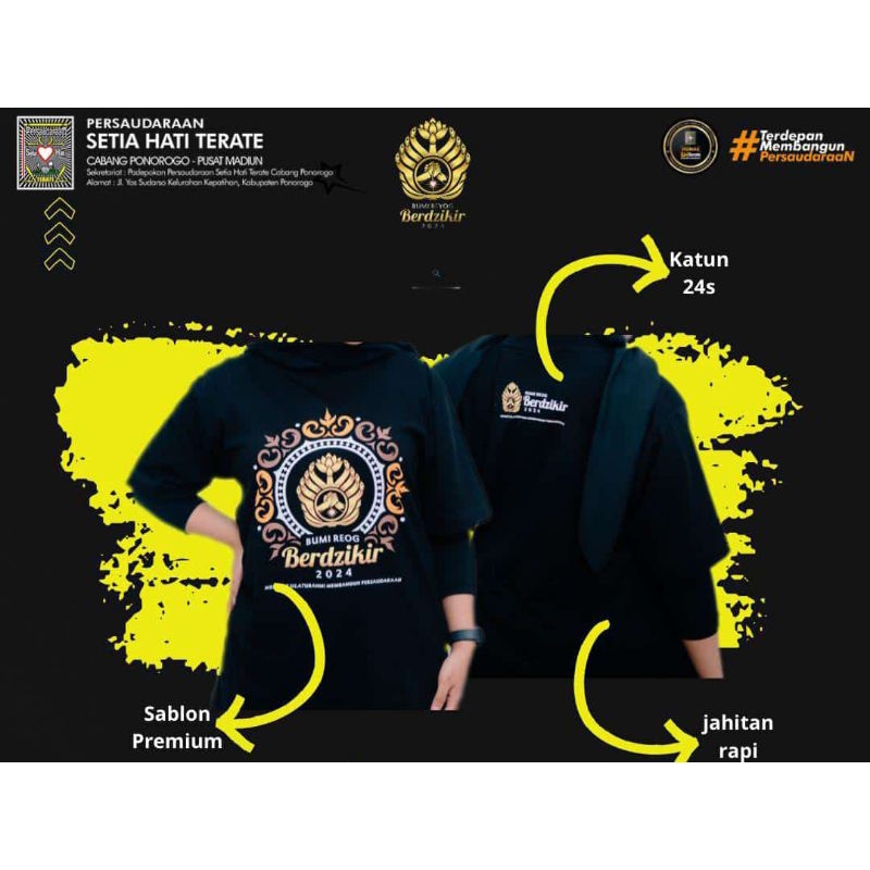Jual GombalSH - Kaos Logo Resmi Bumi Reog Berdzikir PSHT 2024 / BRB ...