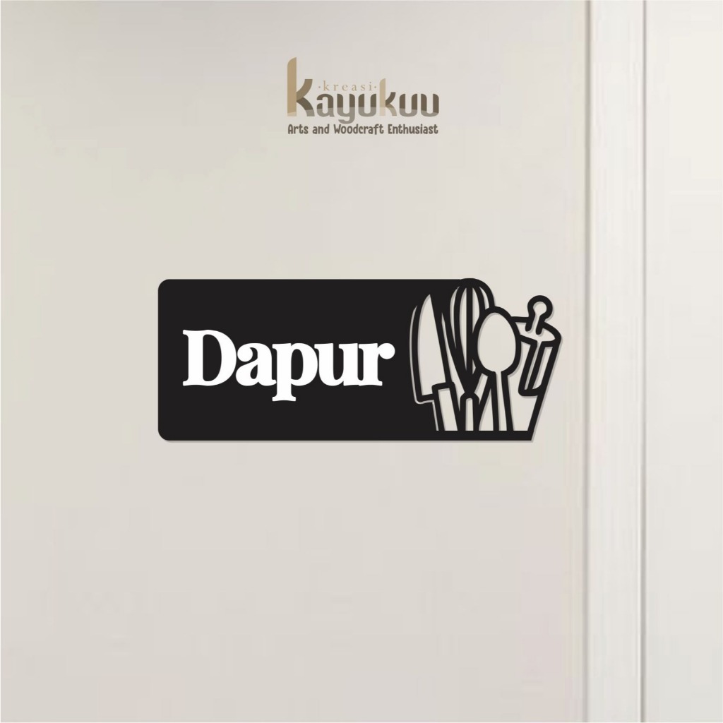 Jual Kreasikayukuu Sign Board Akrilik Dapur Penanda Ruangan Tinggal ...