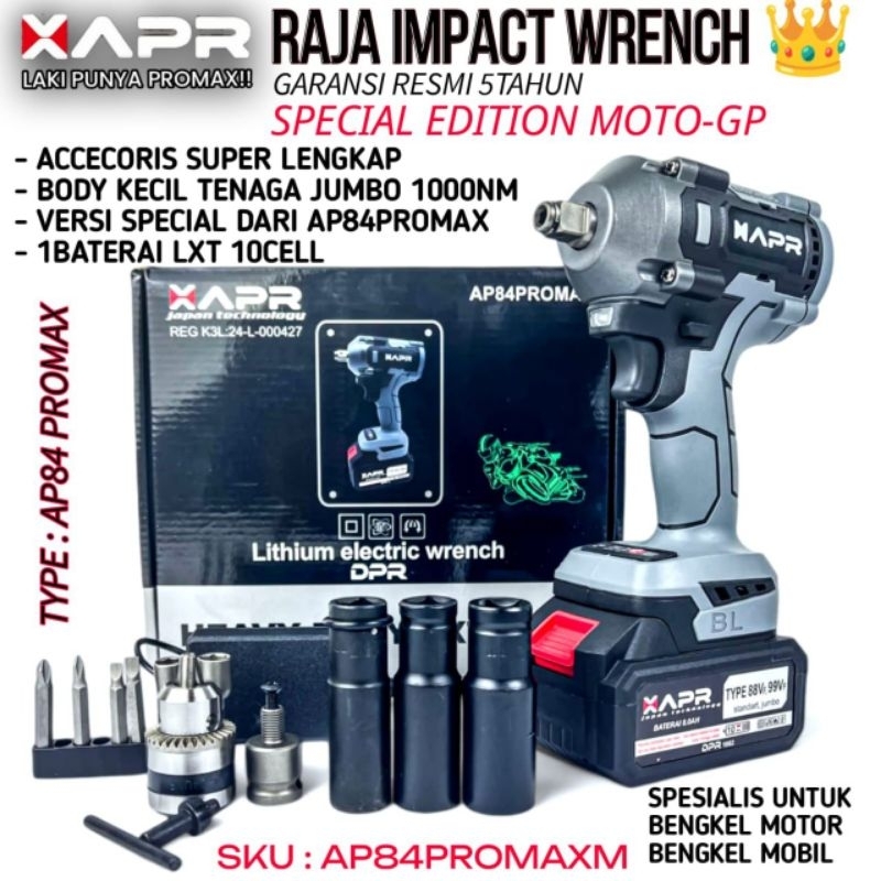 Jual APR JAPAN AP84PROMAXM BOR IMPACT WRENCH 1000NM MESIN PEMBUKA BAUT ...